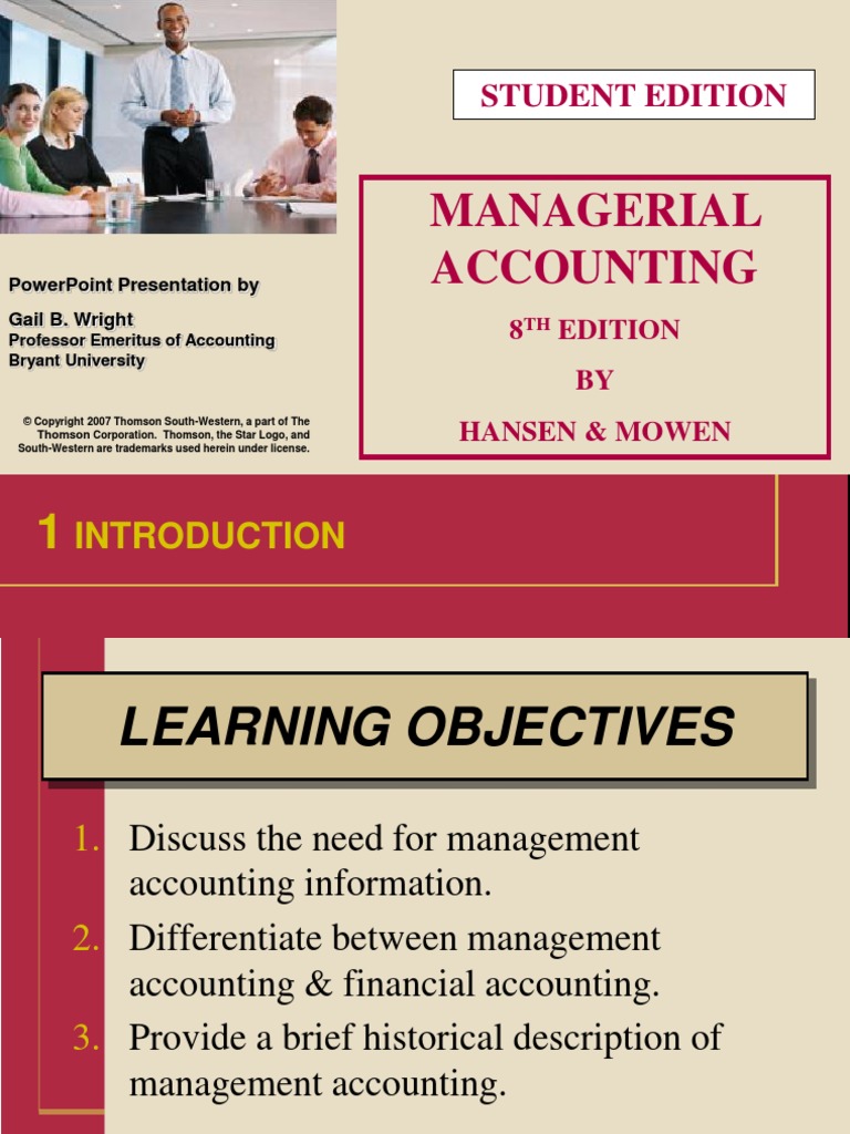 Managerial Accounting Chapter 1 | PDF