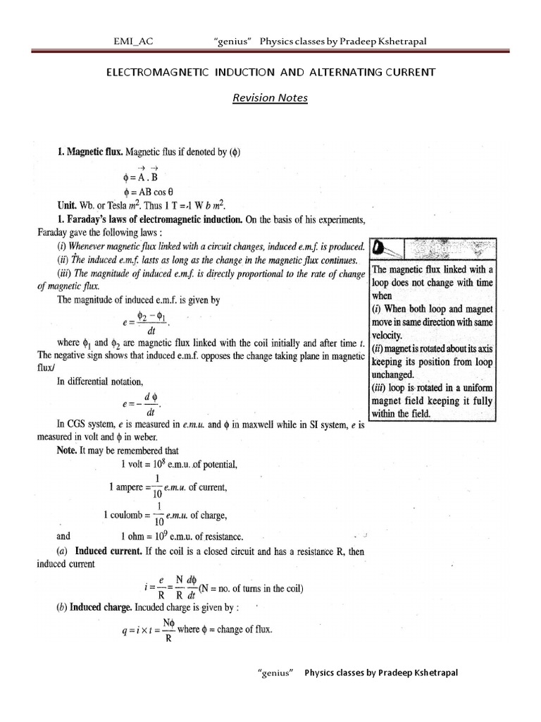 Emi and Ac | PDF | Teaching Methods & Materials | Science & Mathematics