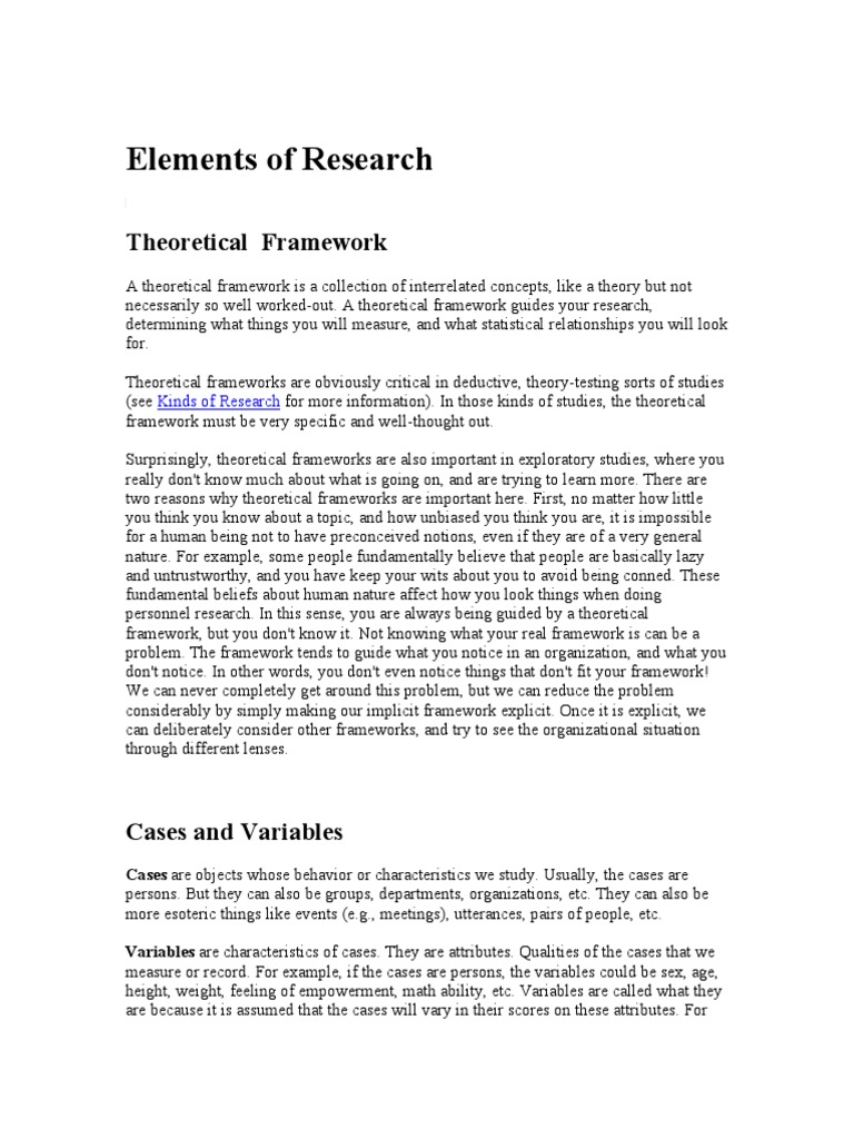 Elements of Research | PDF | Agile Software Development | Theory