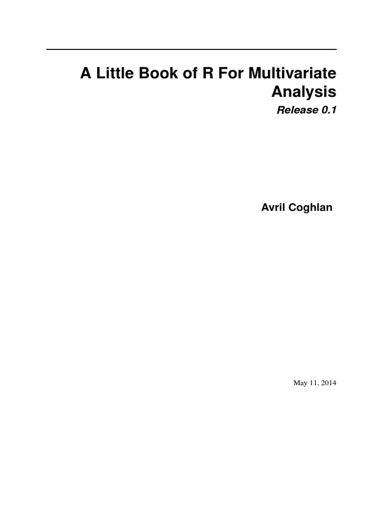 Little Book of R For Multivariate Analysis | PDF | Standard Deviation ...