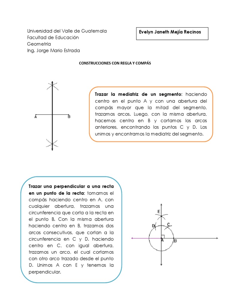 Construcciones Geométricas Básicas | PDF | Geometría del plano ...