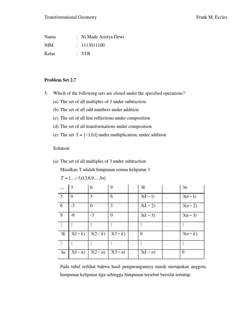 Transformational Geometry Frank M. Eccles | PDF