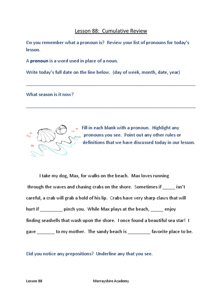 Lesson 88: Cumulative Review | PDF