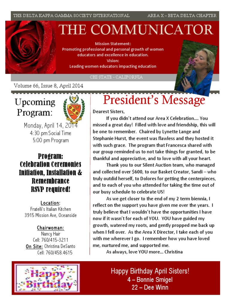 The Communicator: President's Message | PDF | Business