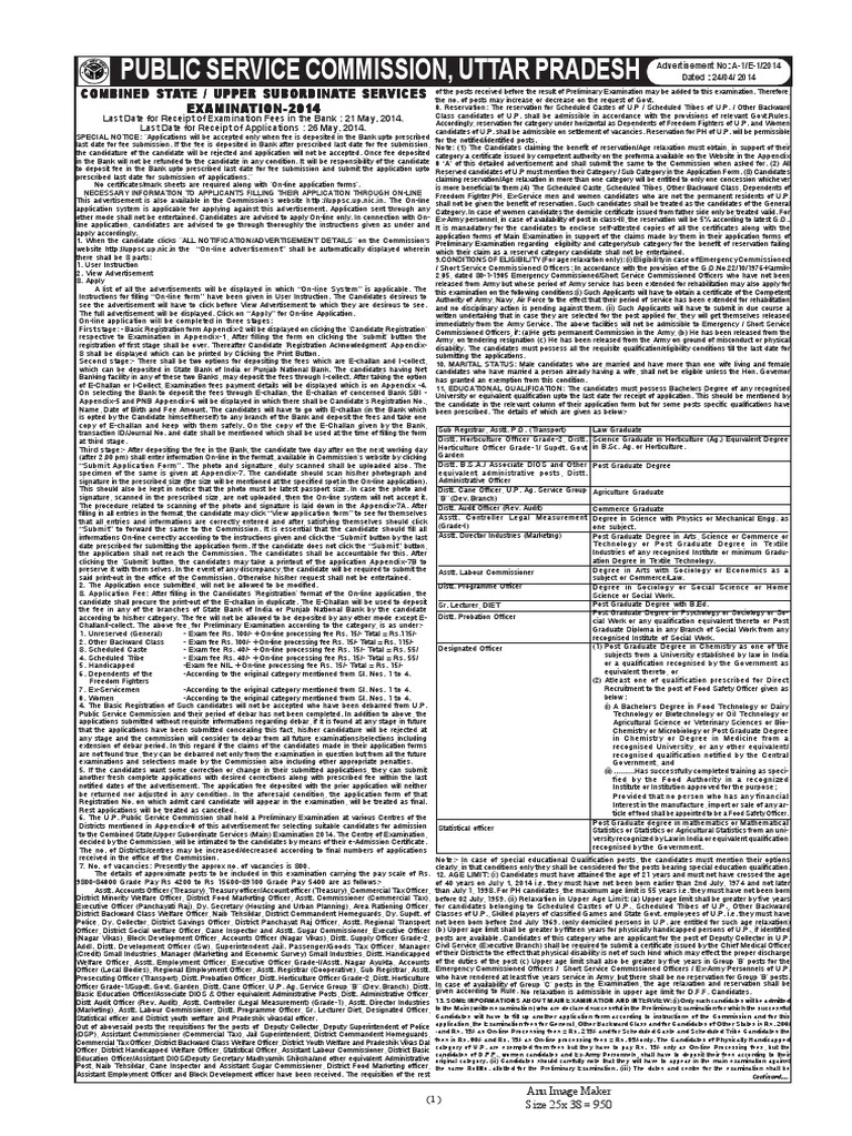 Uppsc - Up.nic - in View Enclosure PDF | PDF | Academic Degree | Postgraduate Education