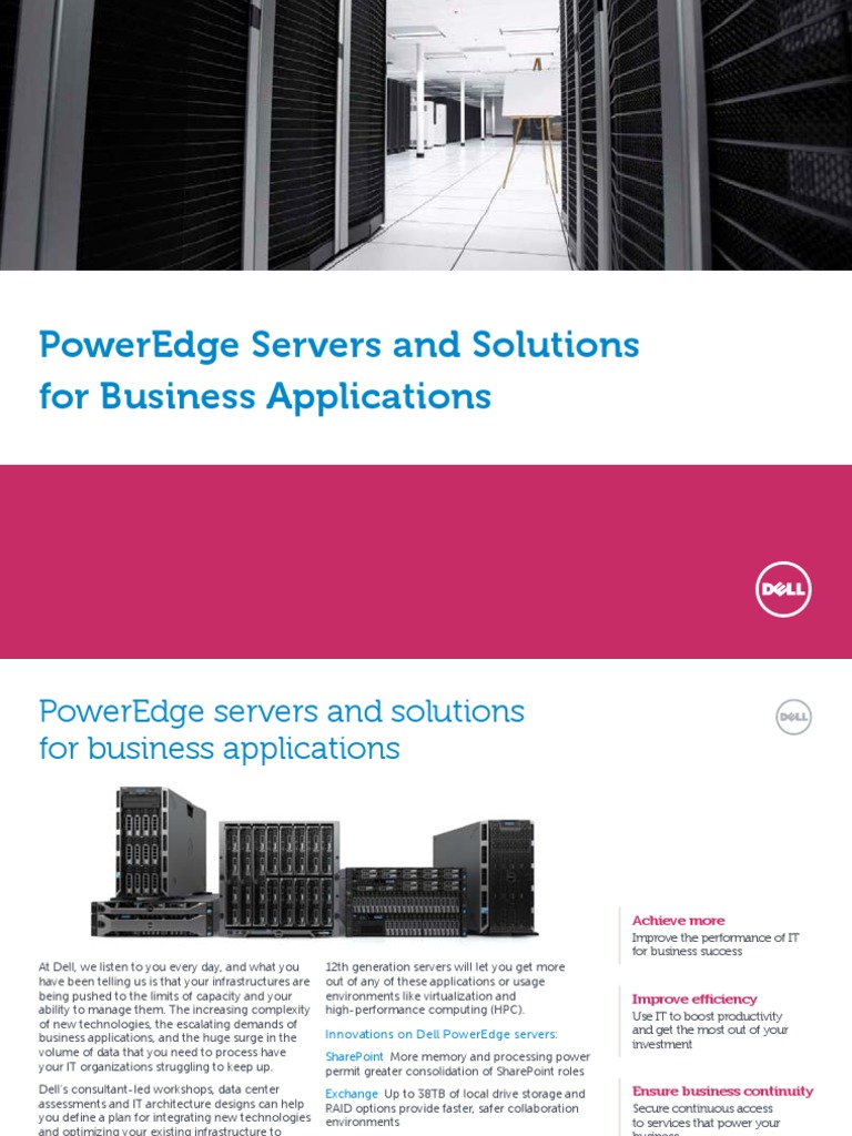 PowerEdge Workloads Brochure | PDF | Share Point | Scalability