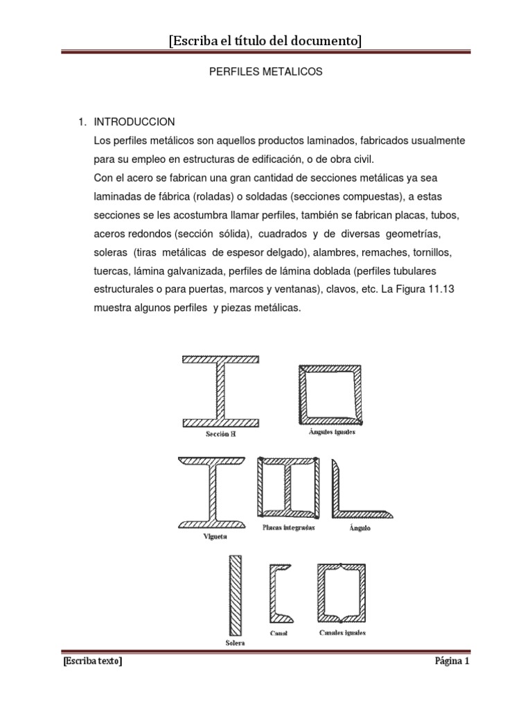 Perfiles Metálicos en L: Características y Usos | PDF | Acero ...