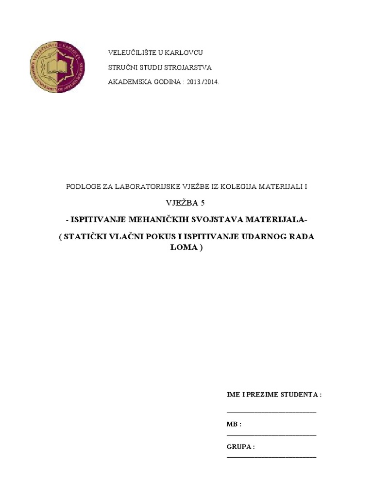 Vjezba 5.strojarstvo 14 | PDF