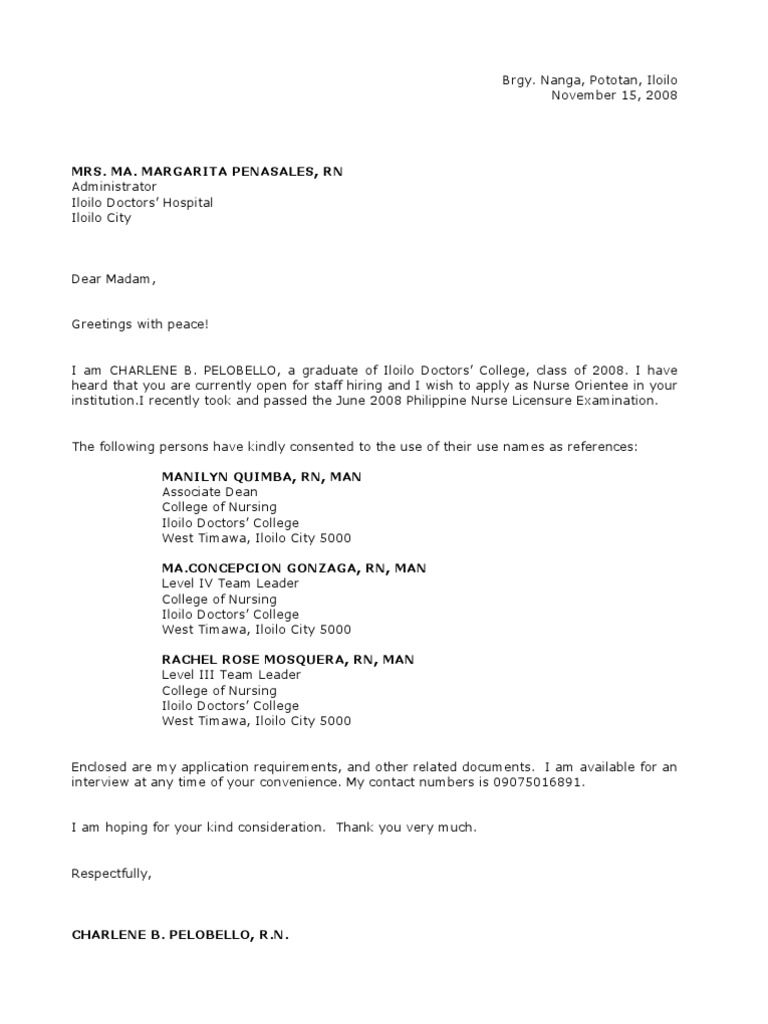 Application Letter Sample | PDF