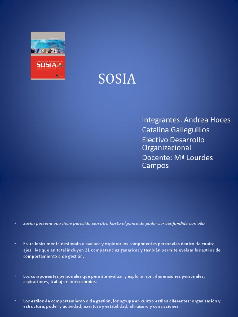 SOSIA | PDF | Toma de decisiones | Recursos humanos