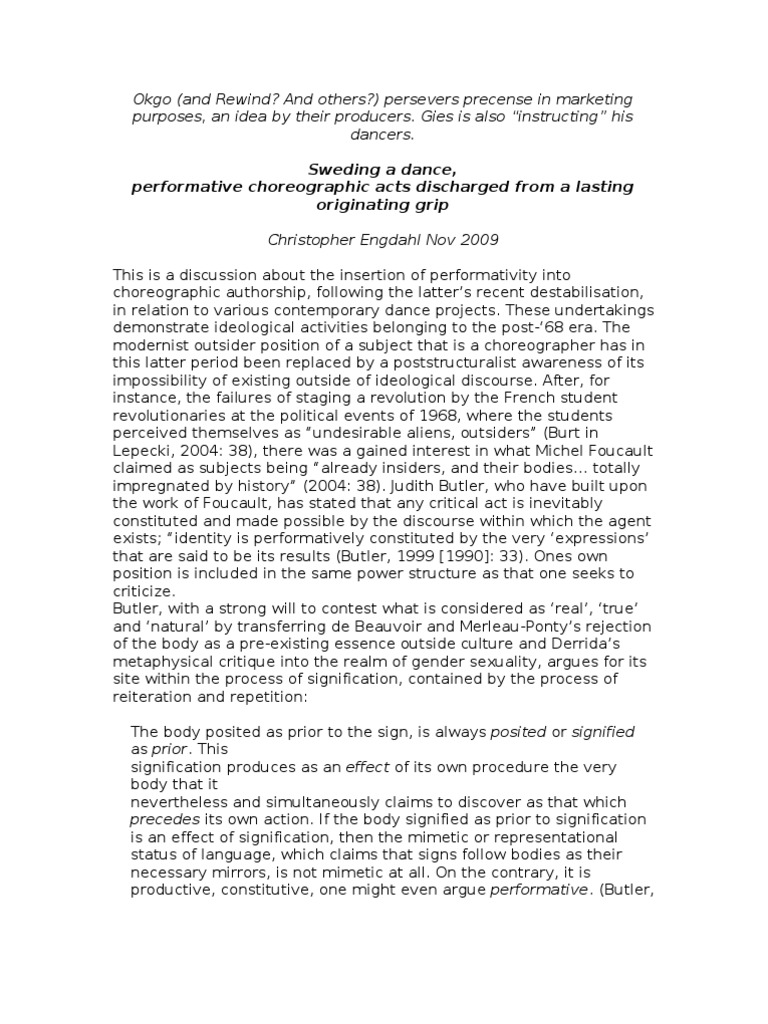 Sweding A Dance | PDF | Dances | Discourse