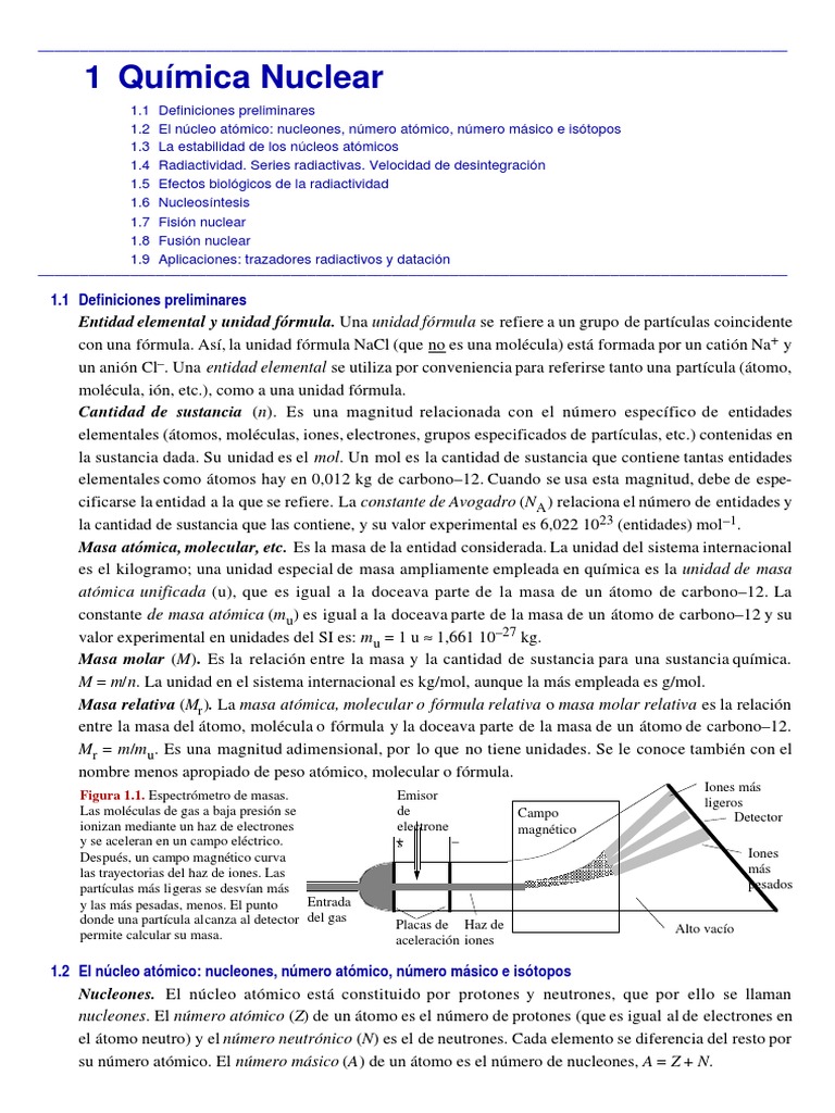 Química Nuclear: Conceptos y Aplicaciones | PDF | Desintegración ...