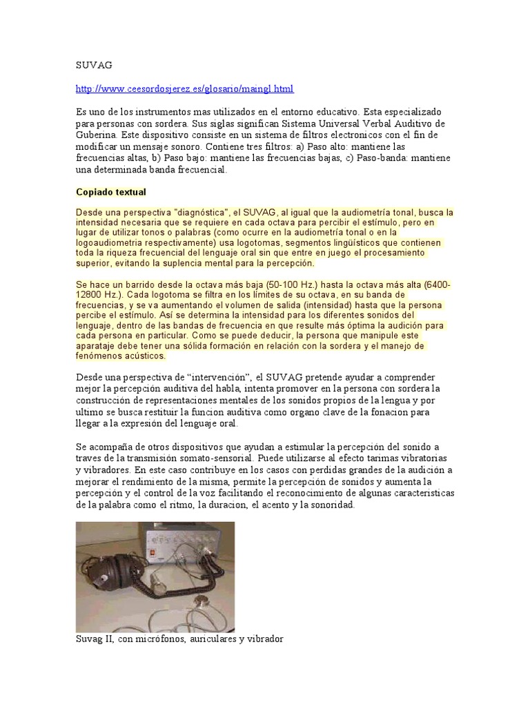El SUVAG: un sistema de amplificación auditiva creado por Peter Guerina ...