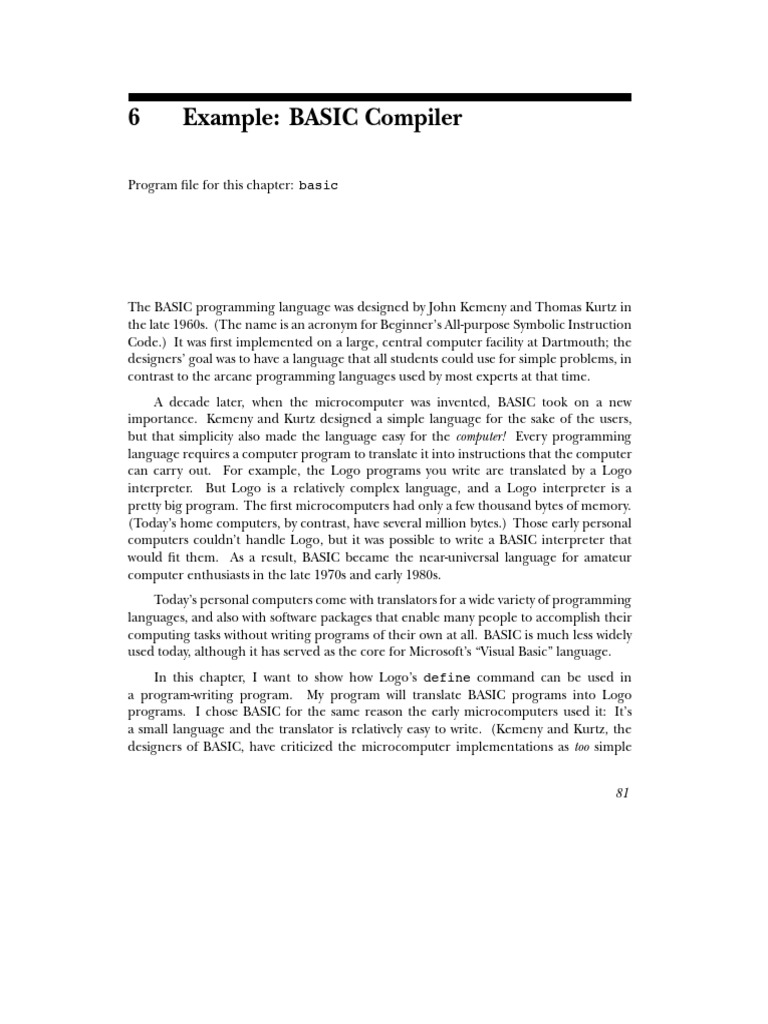 Basic Compiler | PDF | Compiler | Basic