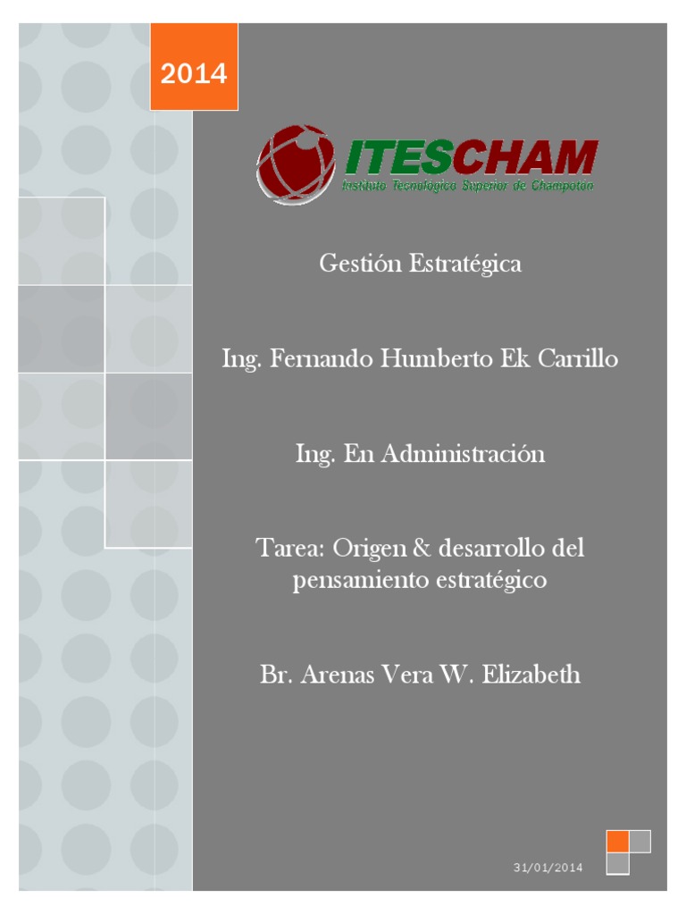 Origen y Desarrollo Del Pensamiento Estrategico | PDF | Planificación ... Origen y Desarrollo Del Pensamiento Estrategico | PDF | Planificación ...