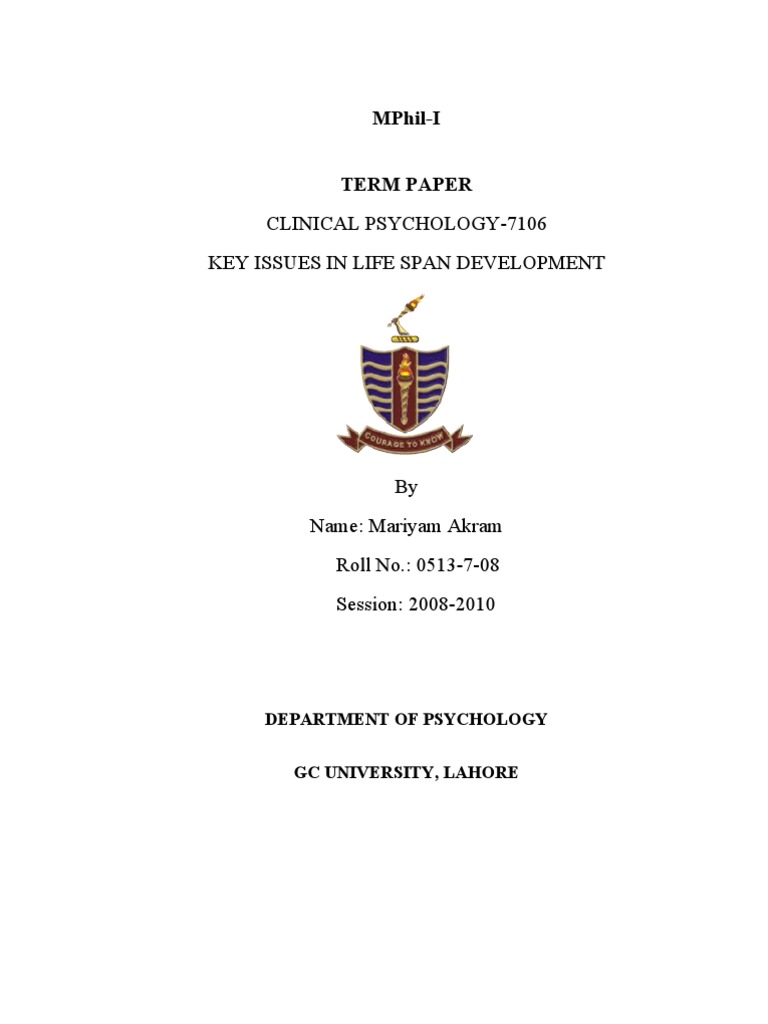 Key Issues in Lifespan Development | PDF | Developmental Psychology ...