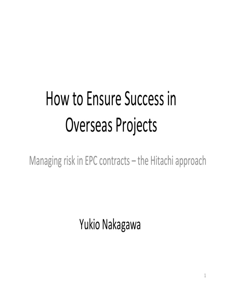 Managing Risk in EPC Contracts | PDF | Risk Management | Risk