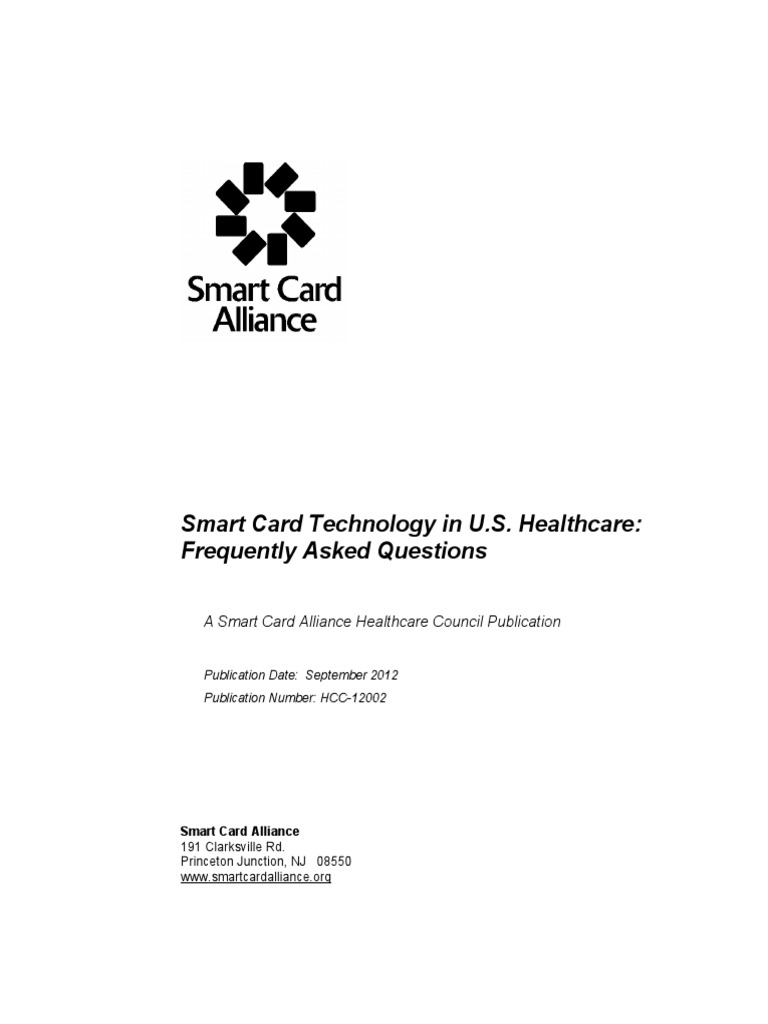 Smart Card Technology in Healthcare FAQ FINAL 096012 | PDF | Smart Card ...
