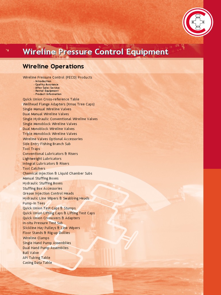 Wire Line Pressure Control Equipment | PDF | Valve | Mechanical Engineering