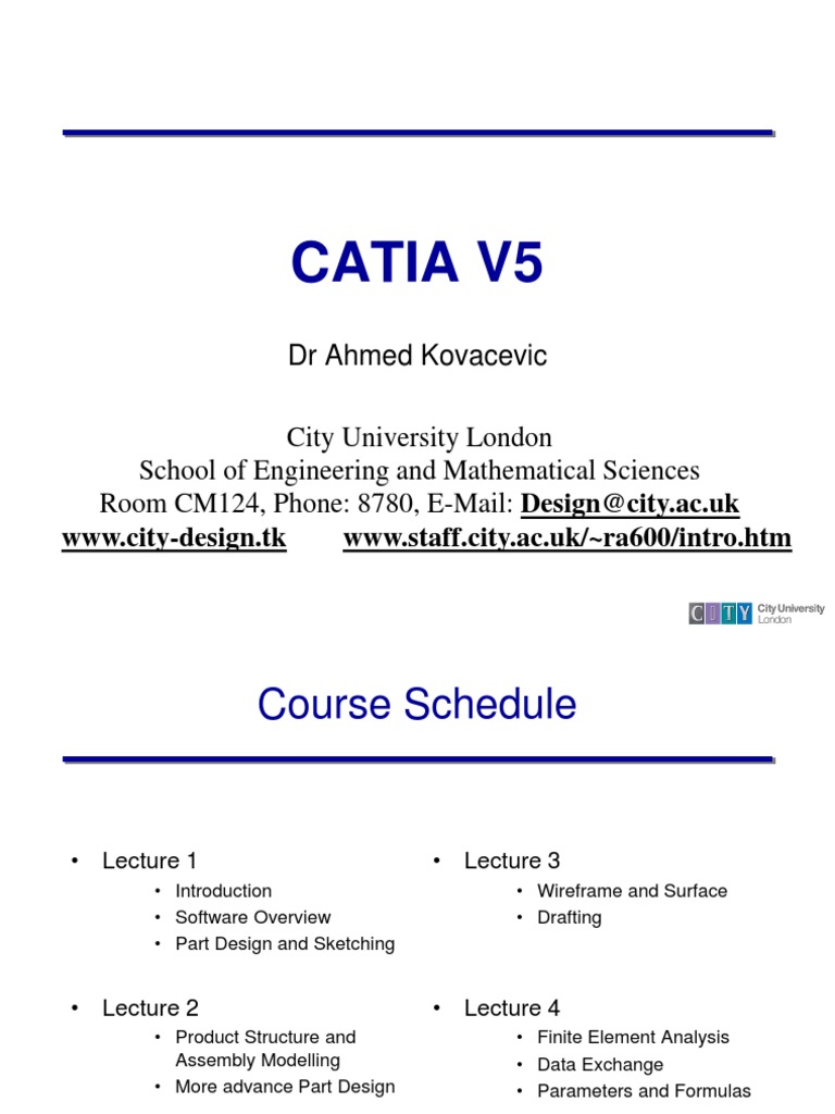 CATIA V5 Lectures | Download Free PDF | Technical Drawing | Structural ...