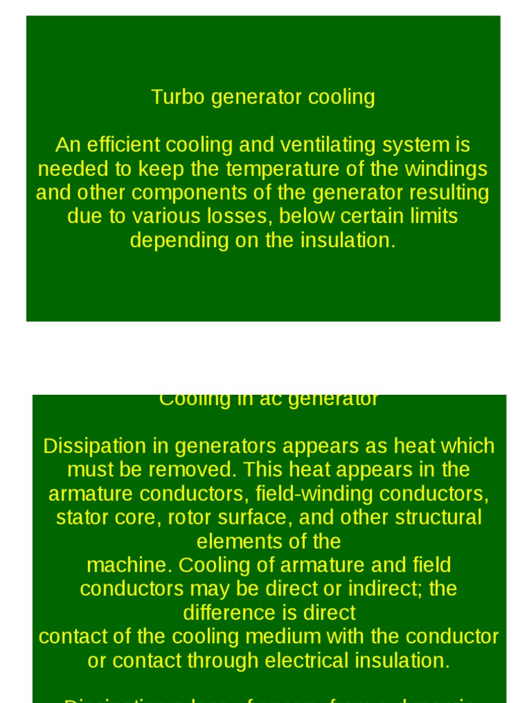 Turbo Generator Cooling System | PDF | Electric Generator | Mechanical ...