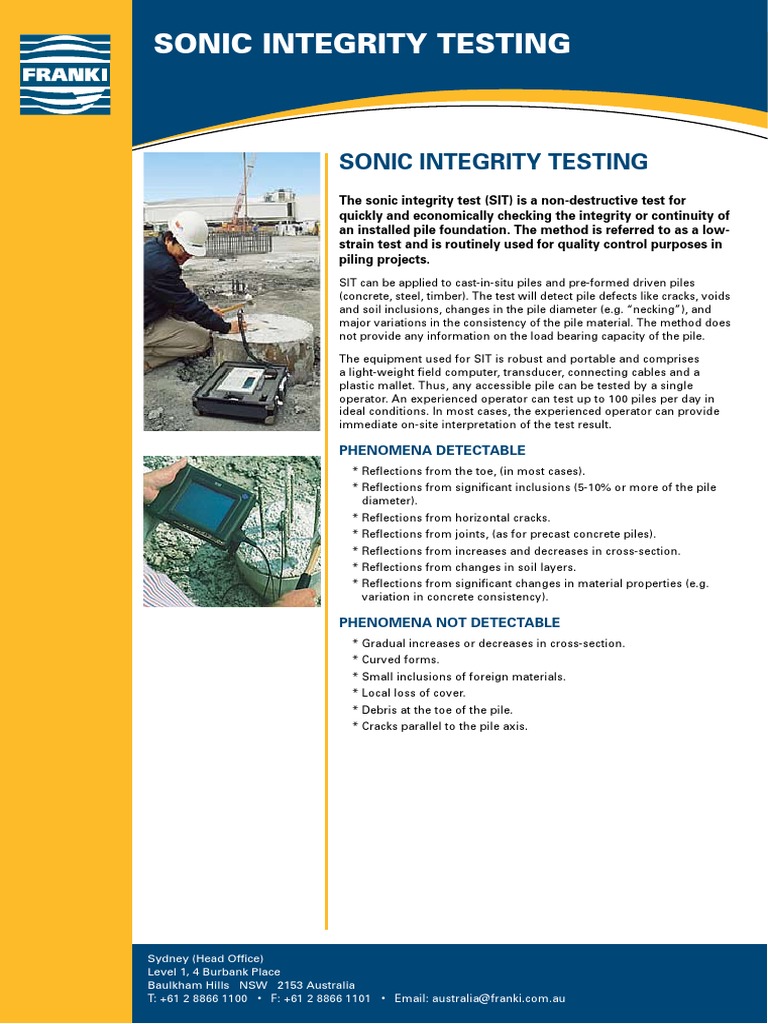 Sonic Integrity Test | PDF | Deep Foundation | Solid Mechanics