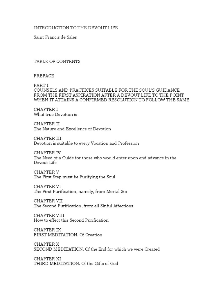 Introduction To The Devout Life | PDF | Religious Belief And Doctrine ...