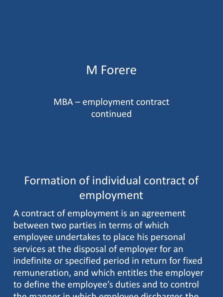 Essential Elements Of Employment Contract Pdf Contractual Term