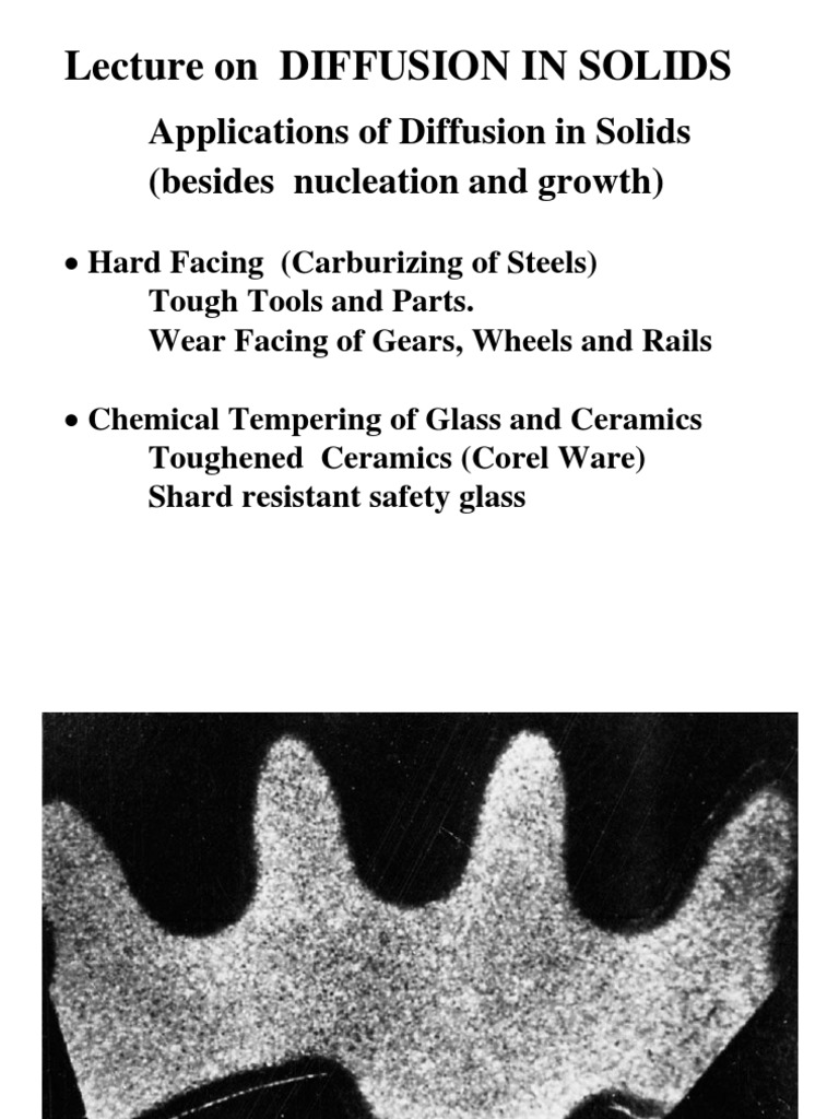 Lecture On Diffusion in Solids | PDF | Diffusion | Solid