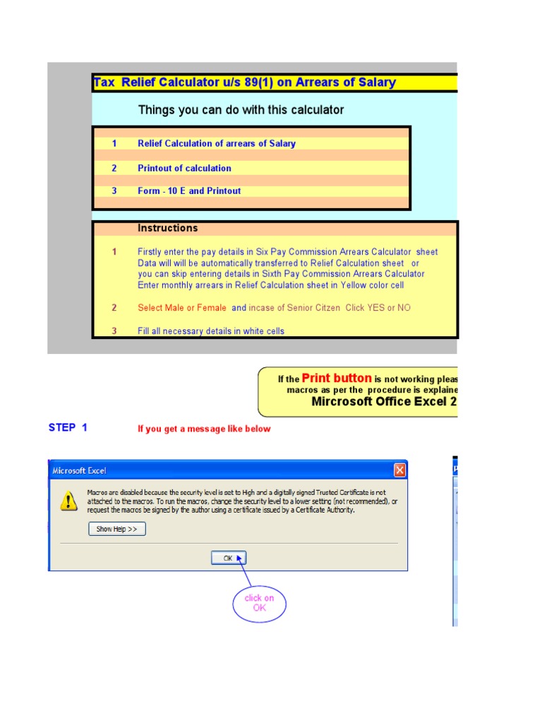 89 Relief Calculator | PDF | Business
