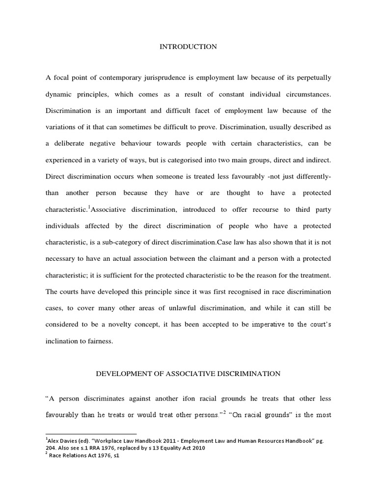 An Intro To Associative Discrimination | PDF | Racism | Discrimination ...