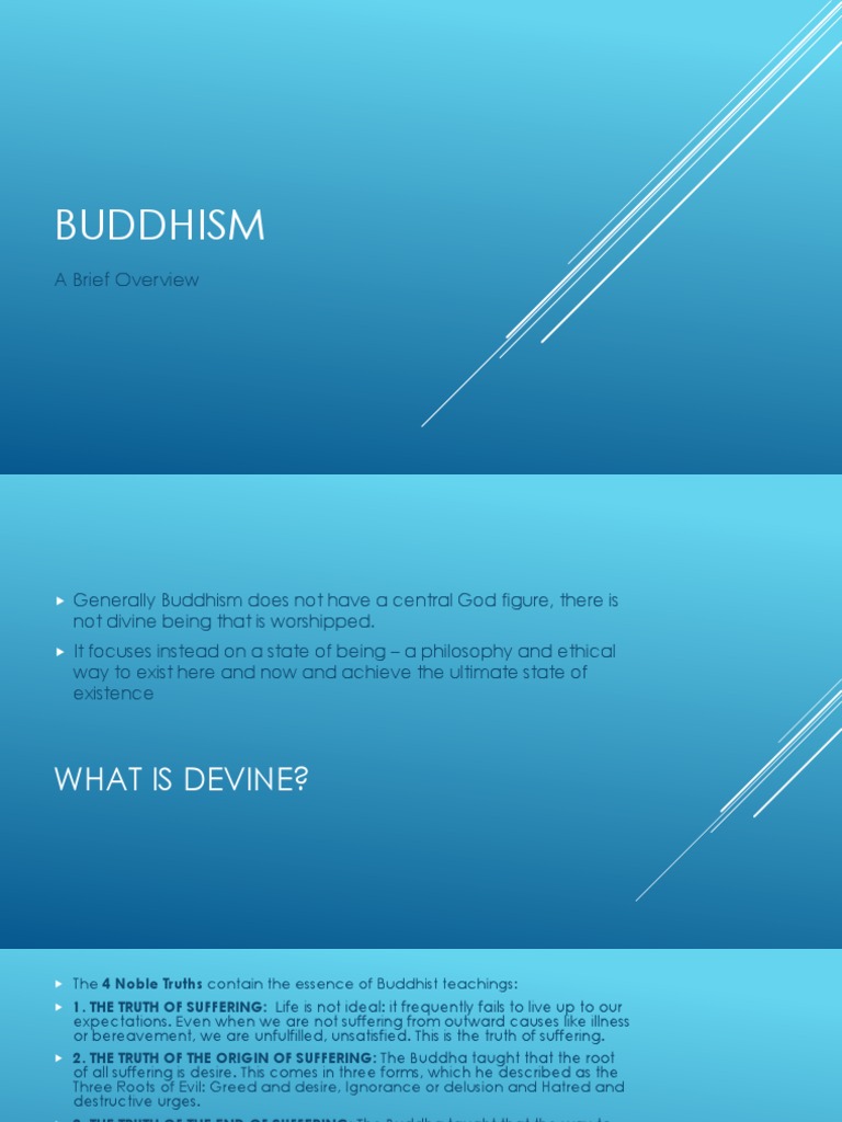 Buddhism: A Brief Overview | PDF | Noble Eightfold Path | Four Noble Truths