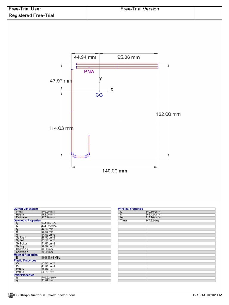 Structural Beam Properties Data | PDF | Home & Garden