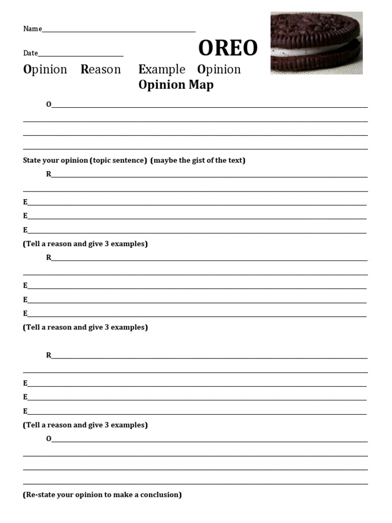 OREO Opinion Writing Template | PDF