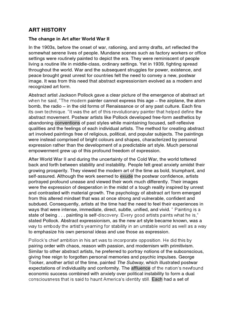 Art History | PDF | Abstract Art | Paintings