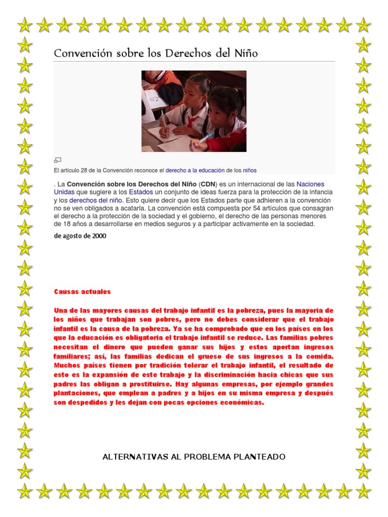 Convención Sobre Los Derechos Del Niño | PDF | Convención de los ...