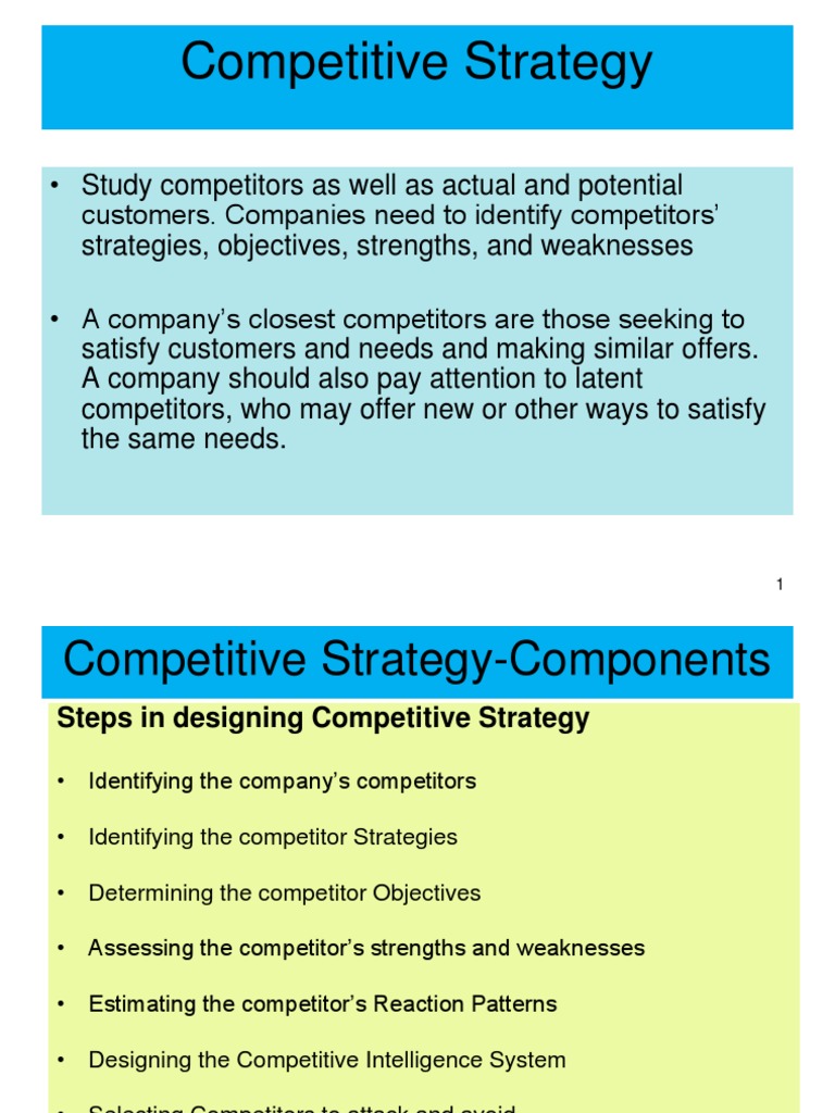 Competitive Strategies | Download Free PDF | Competition | Strategic ...