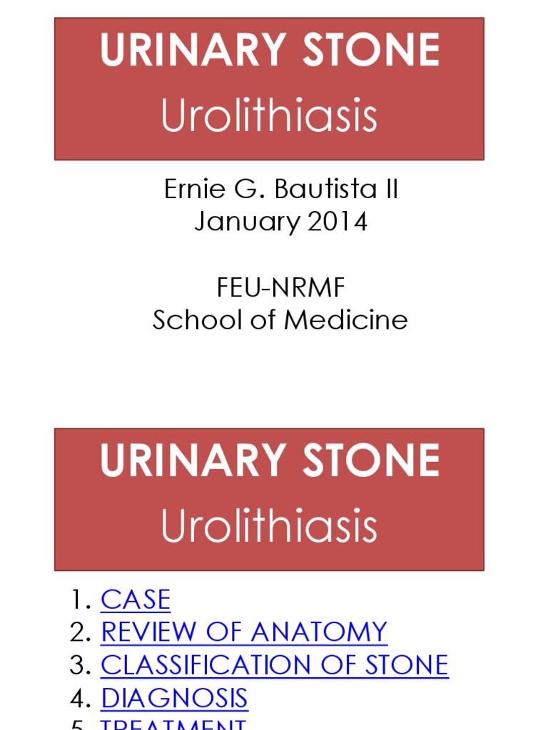 Urolithiasis | PDF | Medicine | Diseases And Disorders