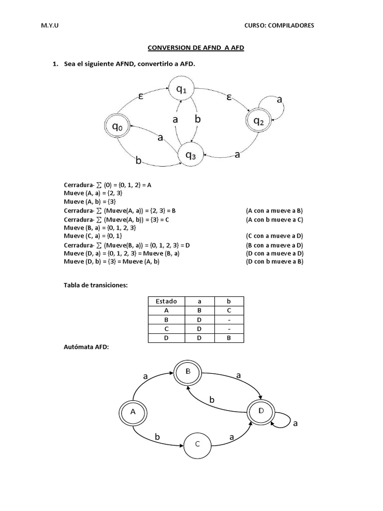 Conversion de Afnd A Afd | PDF