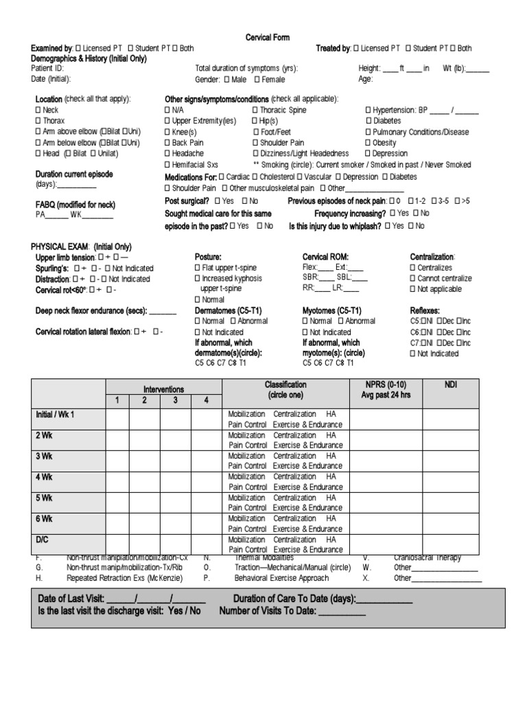 Neck Pain MDS - 24 Jul 07 | PDF | Thorax | Medicine