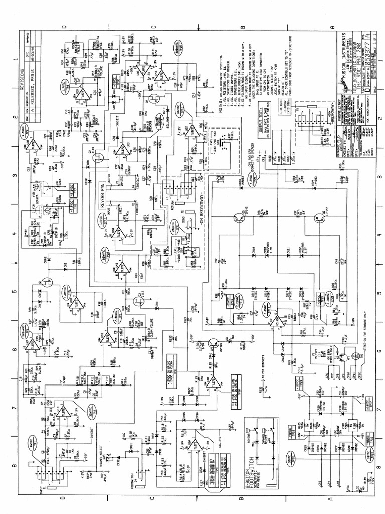 Fender Roc Pro 700 Guitar Amplifier Schematic | PDF | Sound Recording ...