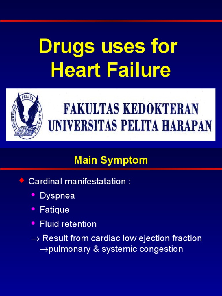 Drugs uses for Heart Failure | Heart Failure | Medical Specialties