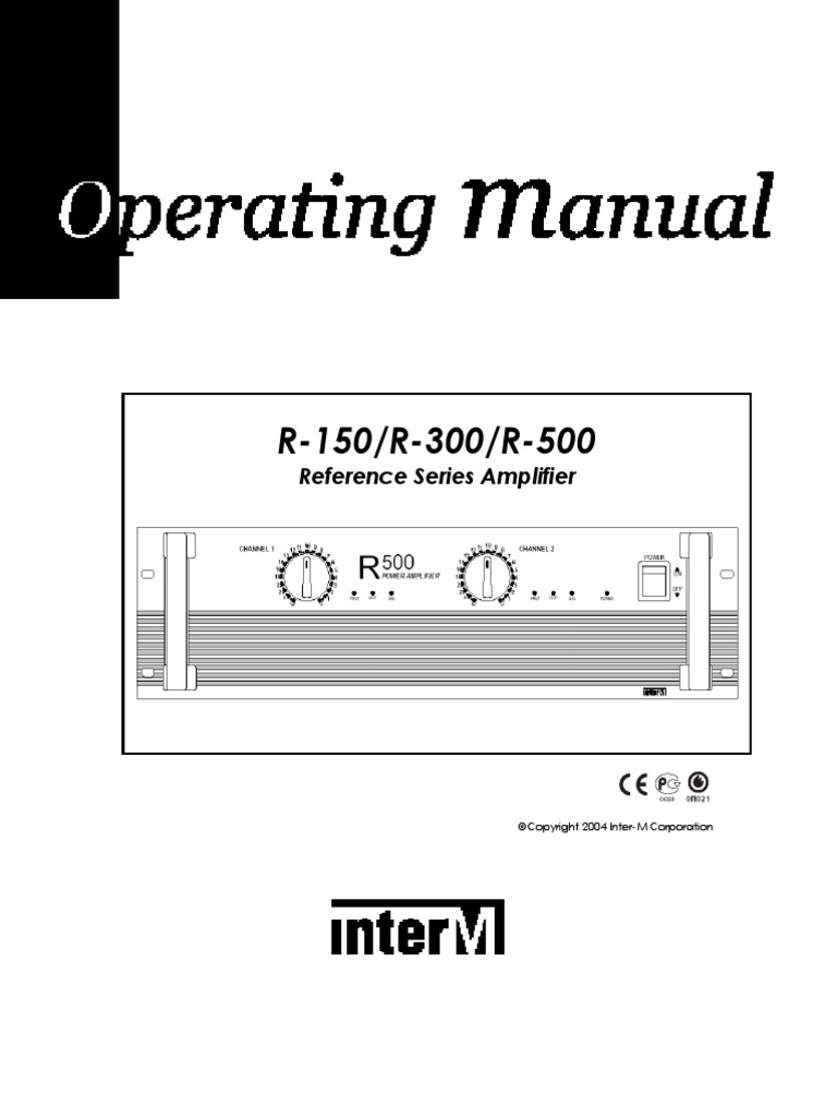 R150 300 500 InterM Manual | PDF | Loudspeaker | Amplifier
