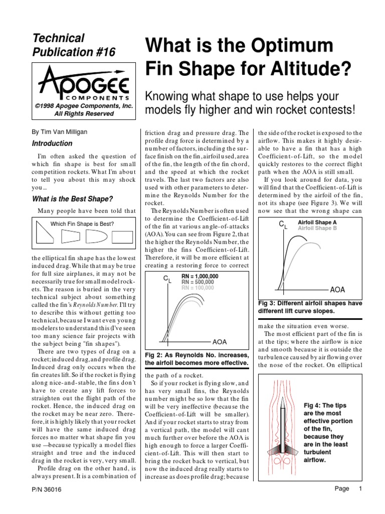 What Is The Optimum Fin Shape For Altitude?: Technical Publication #16 ...
