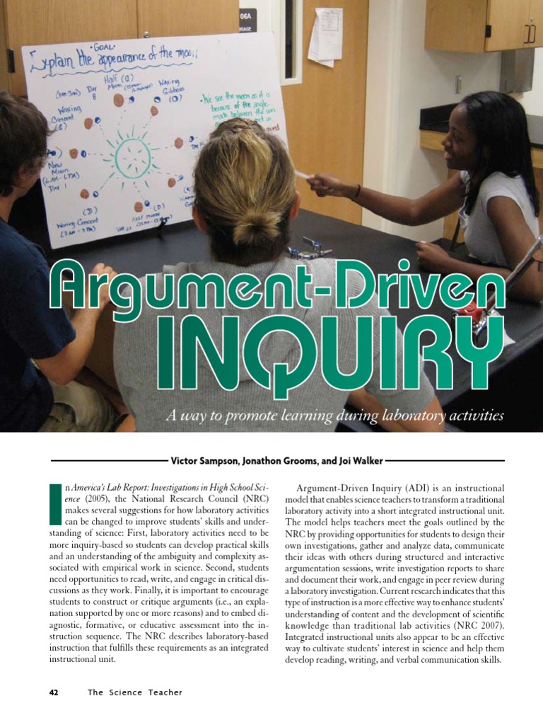 Argument-Driven Inquiry in Science Labs | PDF | Science | Teachers