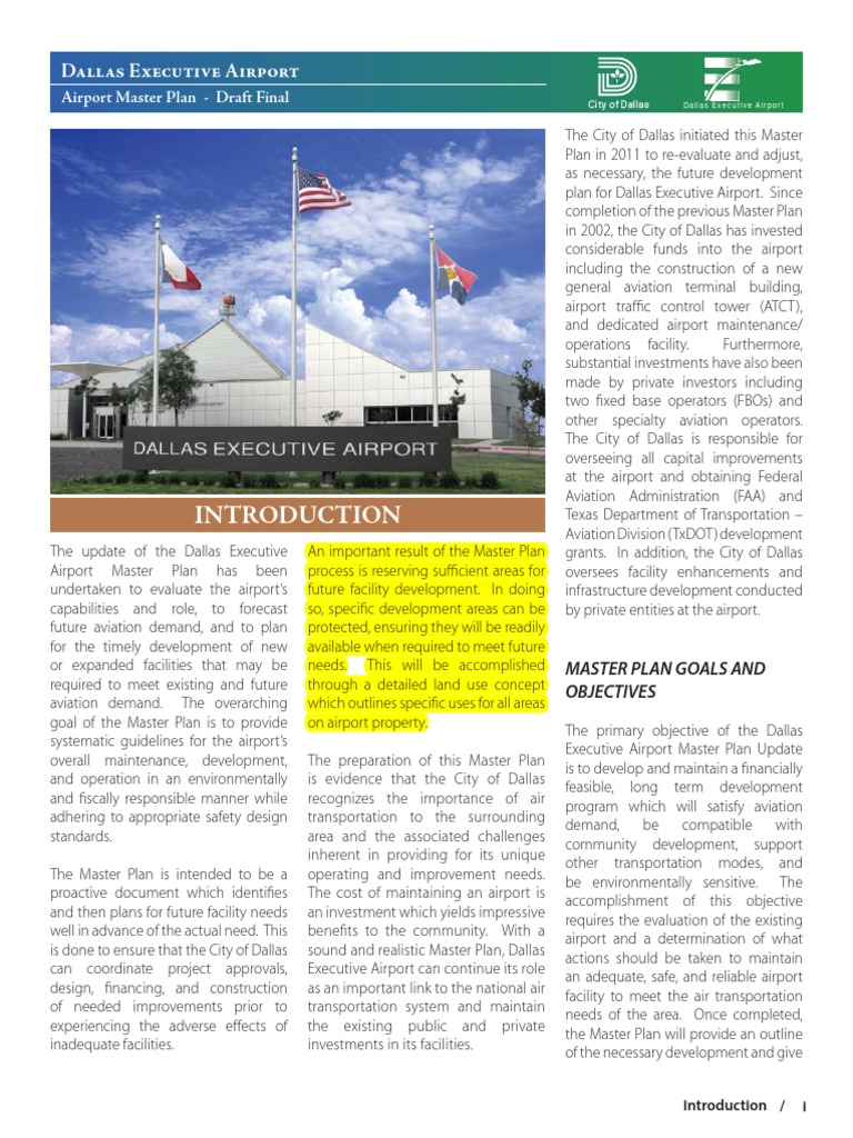 DEA MASTER PLAN Introduction-DF-1 With Highlights | PDF