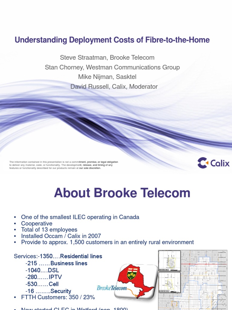 Calix Understanding Deployment Costs FTTH | PDF | Fiber To The X ...