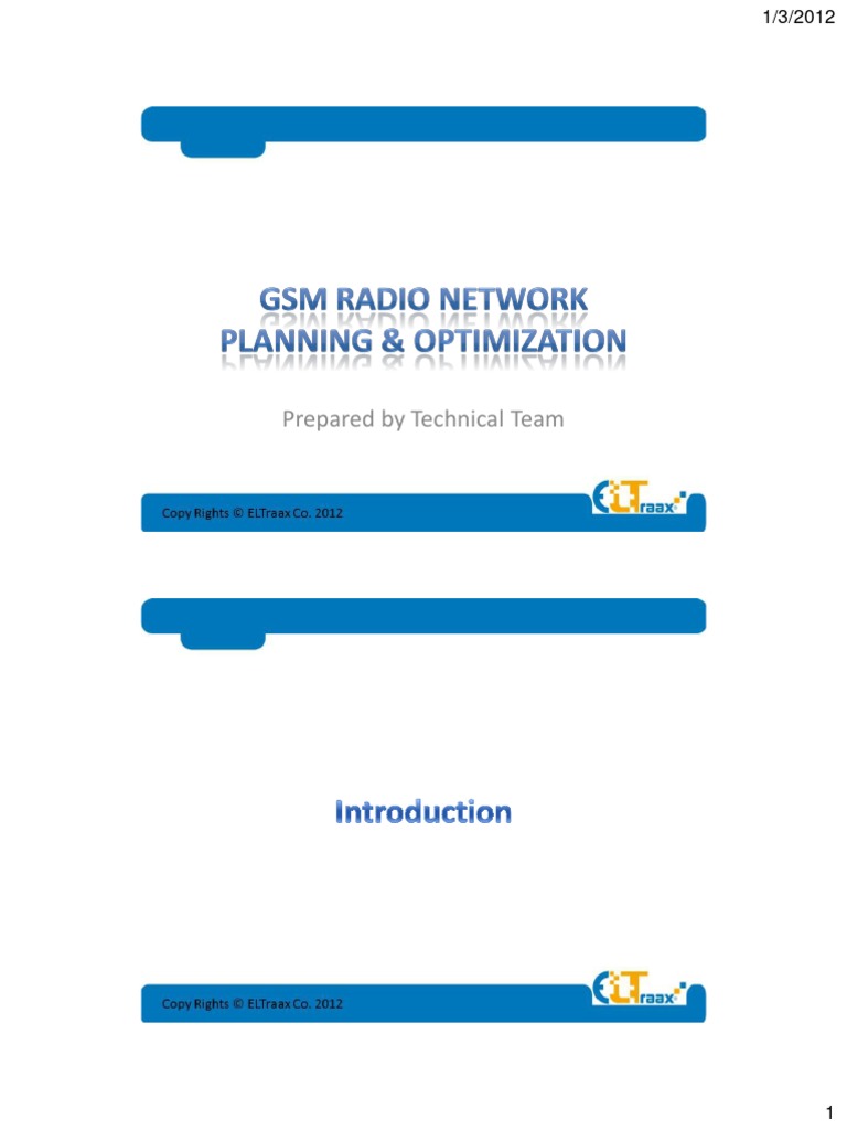 Gsm Optimization Pdf Radio Mobile Technology