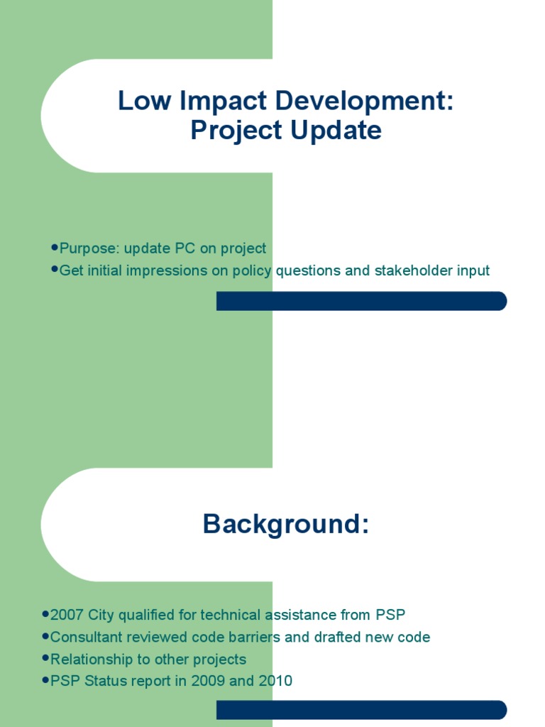 Low Impact Development Project Update | PDF