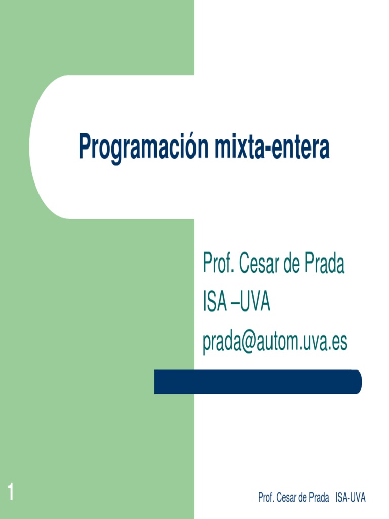 Programacion Entera Mixta | PDF | Áreas de informática | Enseñanza de ...